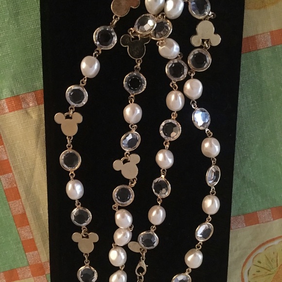 Disney | Jewelry | Mickey Mouse Pearls And Crystals | Poshmark
